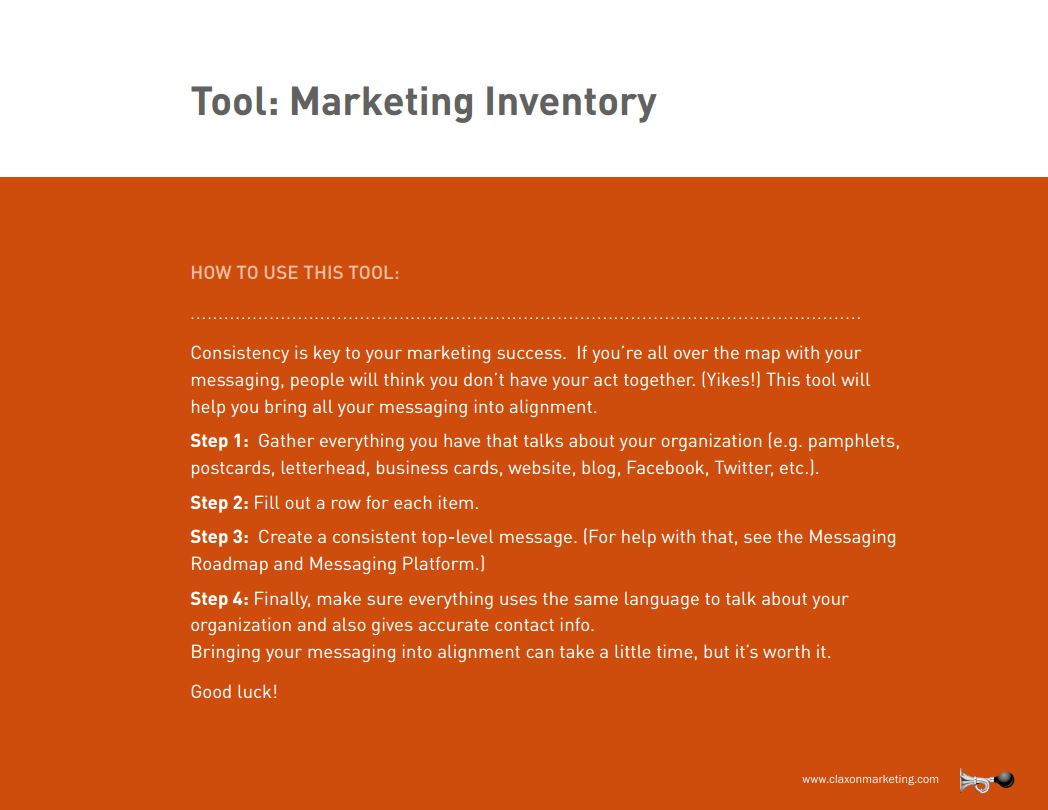 Marketing Inventory - Claxon Communication